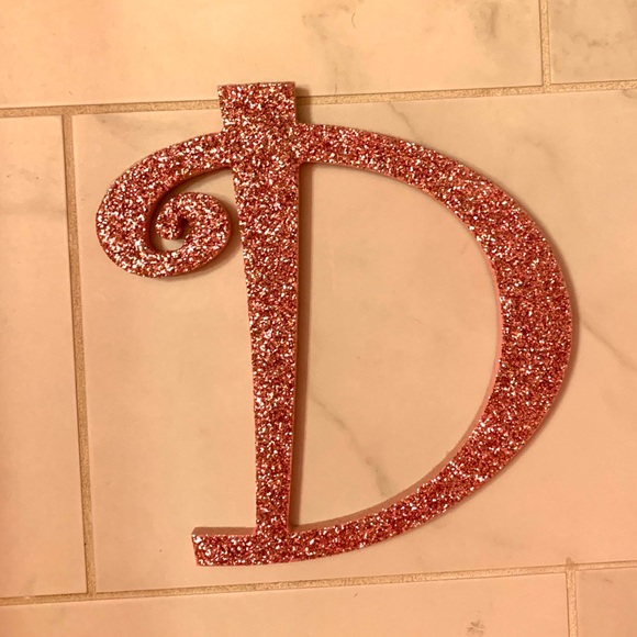Accents | Letter D Sparkle Pink Letter | Poshmark